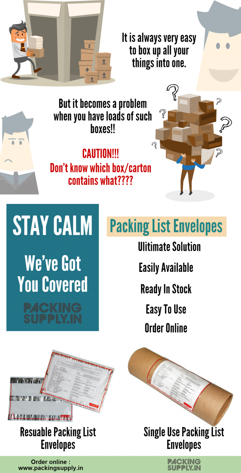 Use Packing List Envelopes and Stay Calm